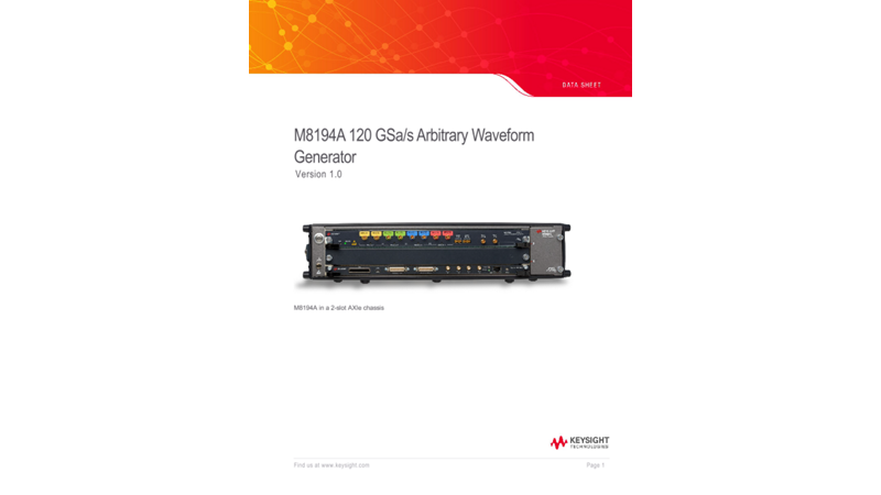 M8194A 120 GSa/s 任意波形发生器 | Keysight