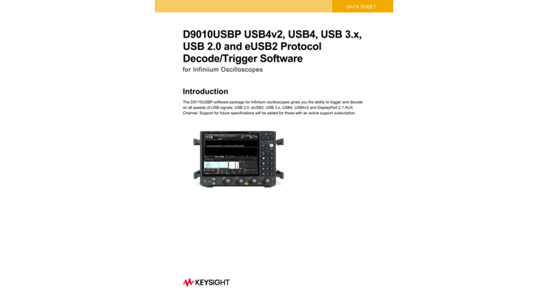 D9010USBP USB4、USB 3.x、USB 2.0 和 eUSB2 协议解码/触发软件-是德科技 Keysight