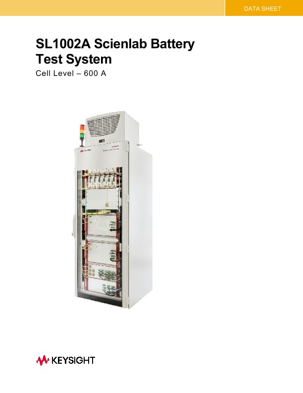 SL1002A Battery Test System Cell Level 600 A PDF Asset Page | Keysight