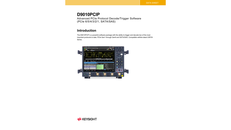 D9010PCIP 高级 PCIe 协议解码/触发软件（PCIe 4/3/2/1、SATA/SAS） | Keysight