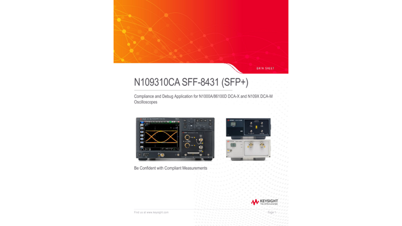 N109310CA 用于 SFF-8431（SFP+）的电气发射机测试软件 | Keysight