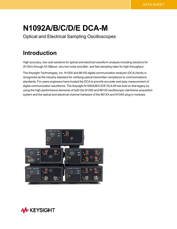 N1092A/B/C/D/E DCA-M PDF Asset Page | Keysight