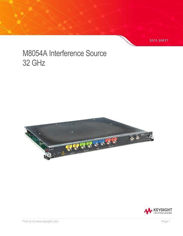 M8054A Interference Source 32 GHz PDF Asset Page | Keysight