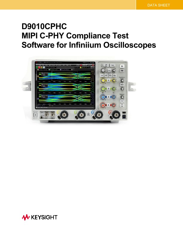 D9010CPHC MIPI C-PHY Compliance Test Software for Infiniium ...
