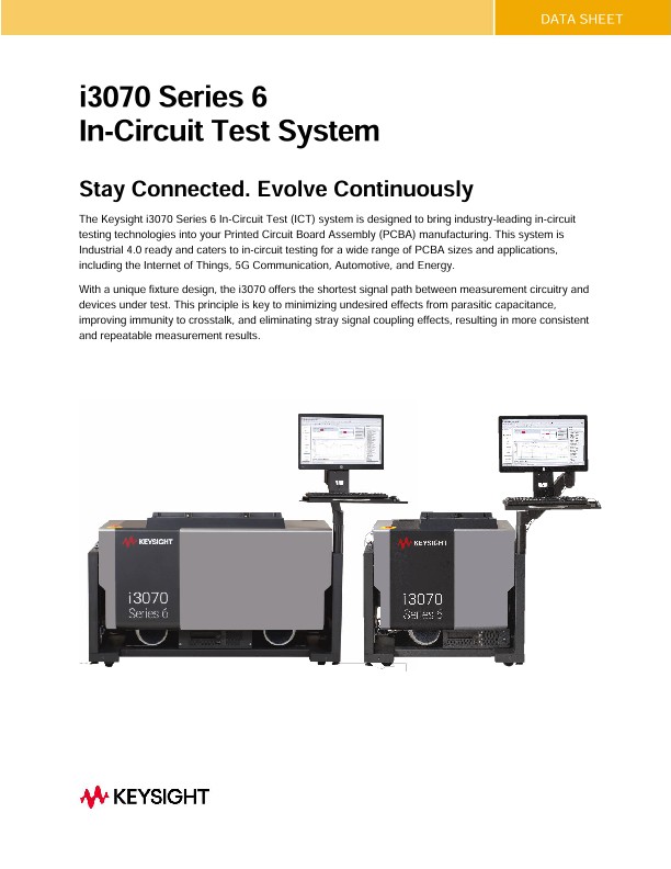 i3070 Series 6 In-Circuit Test Systems PDF Asset Page | Keysight