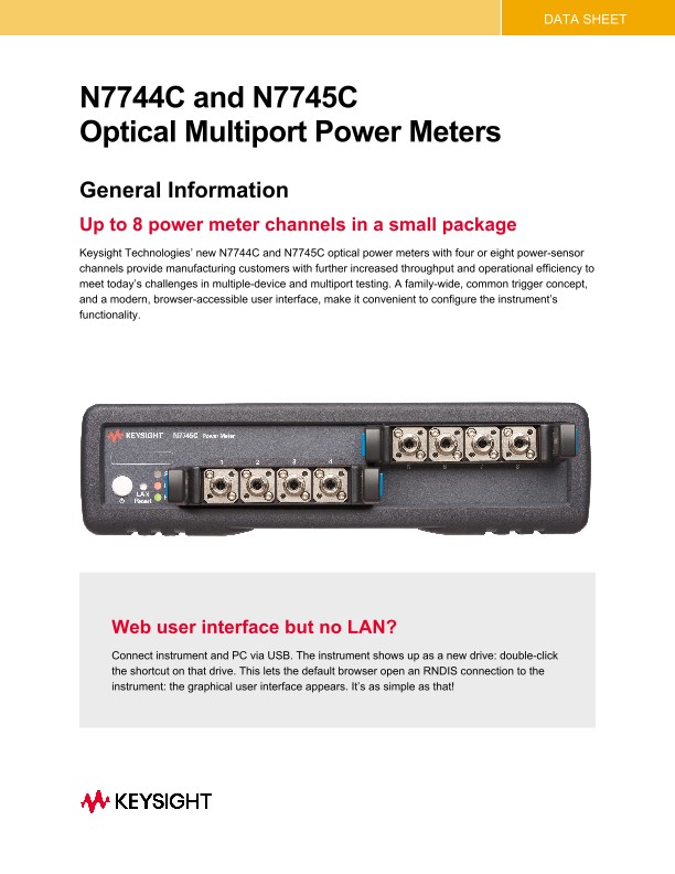 N7744C and N7745C Optical Multiport Power Meters PDF Asset Page | Keysight