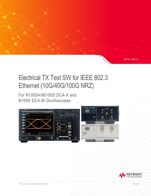 Electrical TX Test SW for IEEE 802.3 Ethernet (10G/40G/100G NRZ) PDF ...