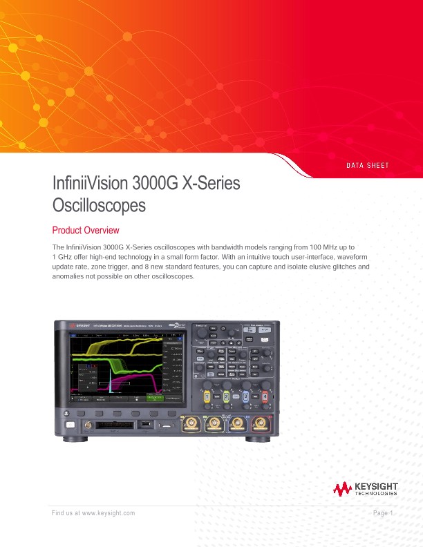 InfiniiVision 3000G X-Series Oscilloscopes PDF Asset Page | Keysight