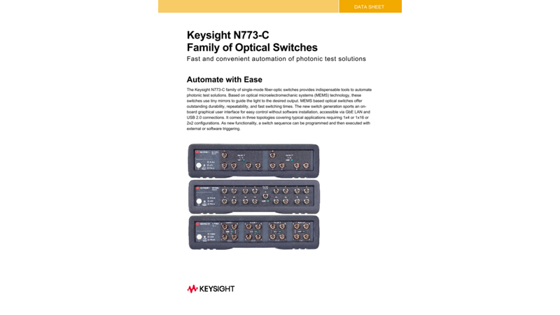 光信号调理产品-是德科技 Keysight