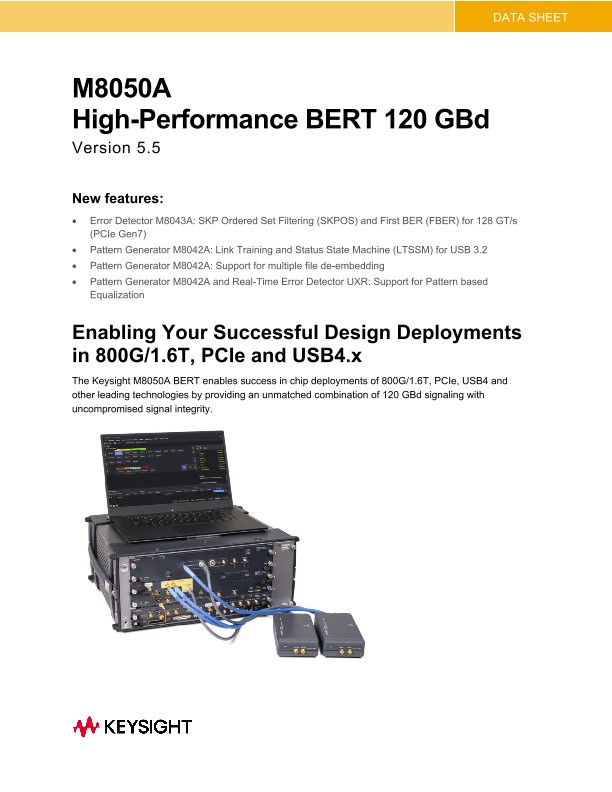M8050A High-Performance BERT 120 GBd PDF Asset Page | Keysight