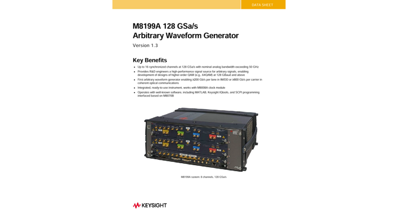 M8199A 任意波形发生器 | Keysight
