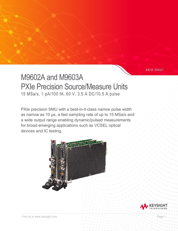 M9602 and M9603A PXIe Precision Source/Measure Units PDF Asset Page ...