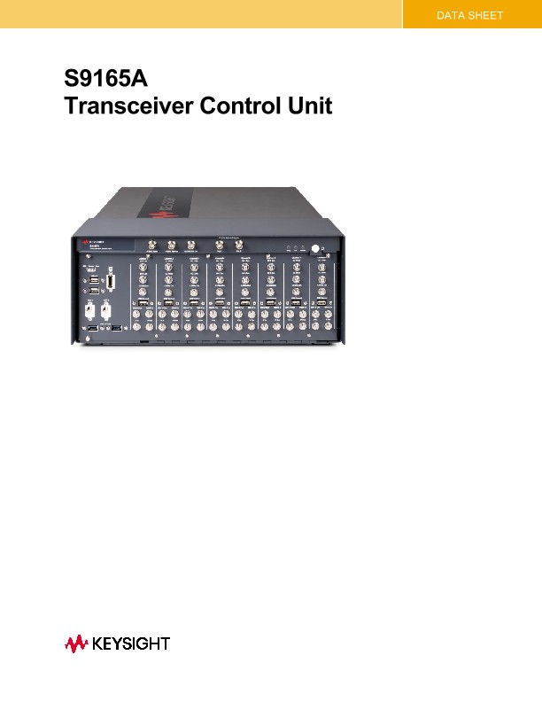 S9165A Transceiver Control Unit PDF Asset Page | Keysight