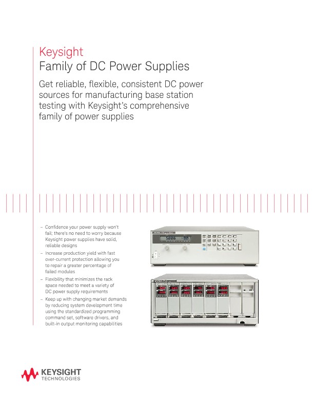 Family of DC Power Supplies PDF Asset Page | Keysight