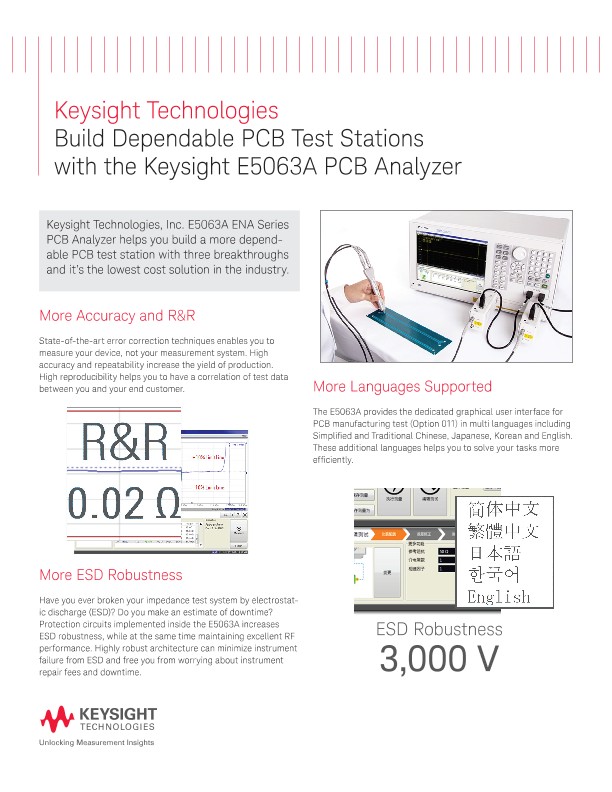 Build Dependable PCB Test Stations with the Keysight E5063A PCB ...