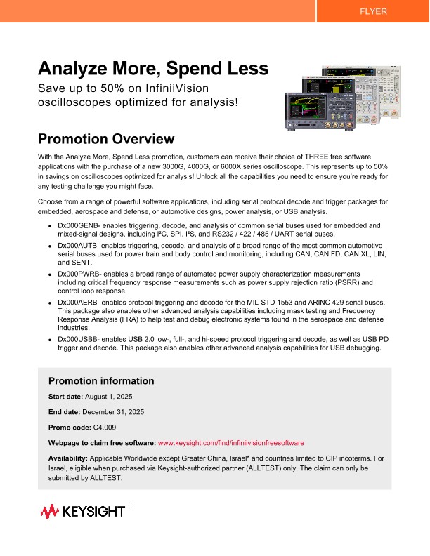 Analyze More, Spend Less, Save Up to 50% PDF Asset Page | Keysight