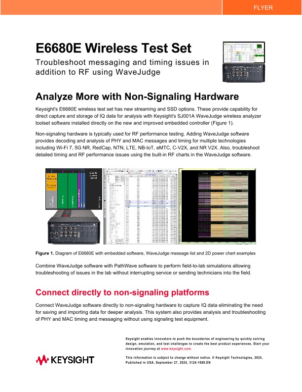E6680E Wireless Test Set PDF Asset Page | Keysight