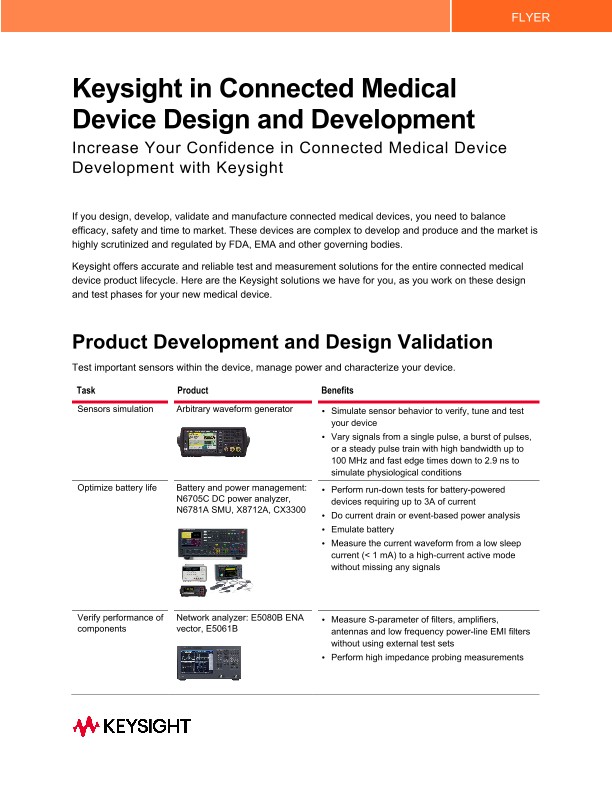 Keysight in Connected Medical Device Design and Development PDF Asset ...