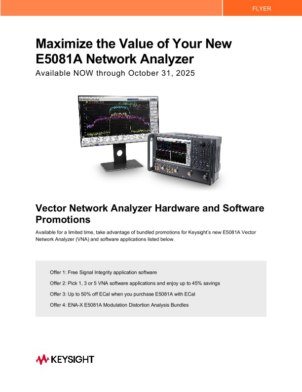 Maximize the Value of Your New E5081A Network Analyzer PDF Asset Page ...