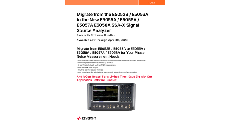 E5052B 信号源分析仪（SSA） | Keysight
