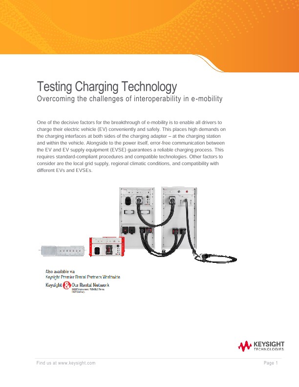 Testing Charging Technology PDF Asset Page | Keysight