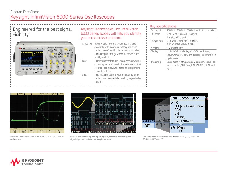 InfiniiVision 6000 Series Oscilloscopes PDF Asset Page | Keysight