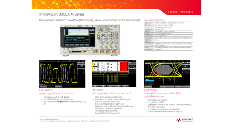 InfiniiVision 3000A X 系列示波器 | Keysight