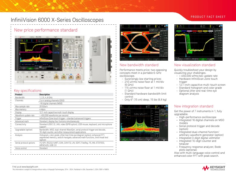 InfiniiVision 6000 X-Series Oscilloscopes PDF Asset Page | Keysight