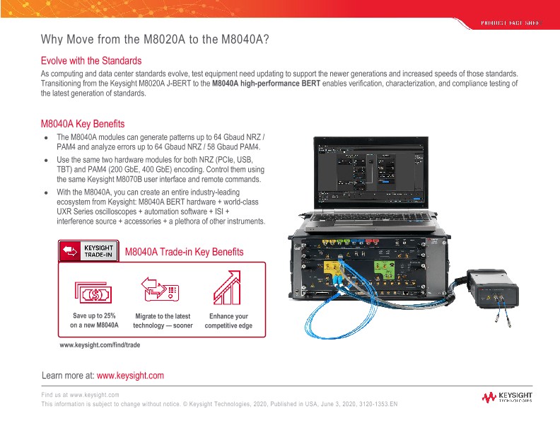 Why Move from the M8020A to the M8040A? PDF Asset Page | Keysight