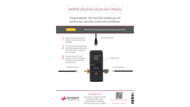 N4690D 电子校准件（ECal），18 GHz，N 型，50 Ω，2 端口 | 是德科技