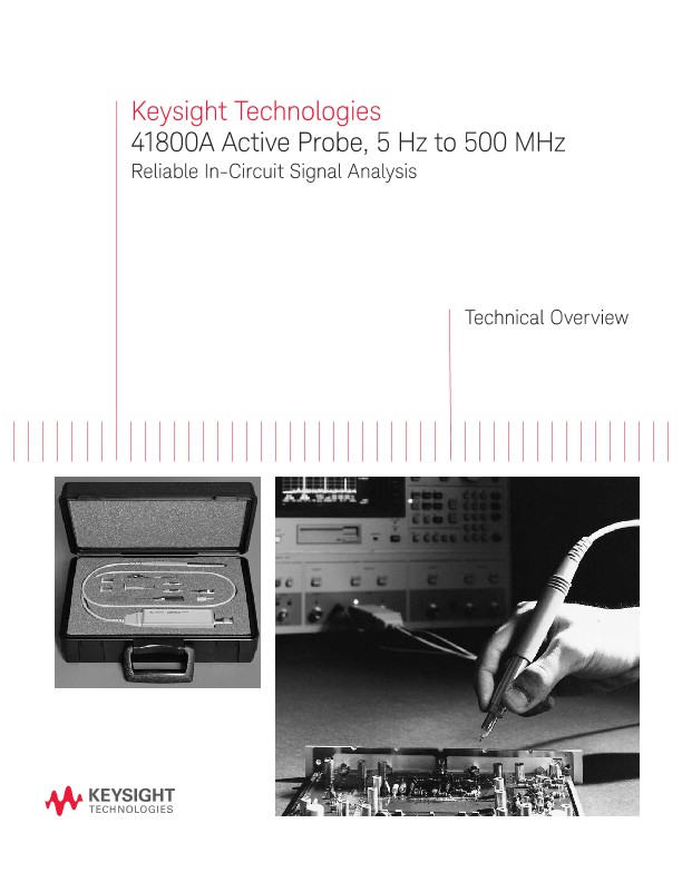 41800A Active Probe, 5 HZ TO 500 MHZ PDF Asset Page | Keysight
