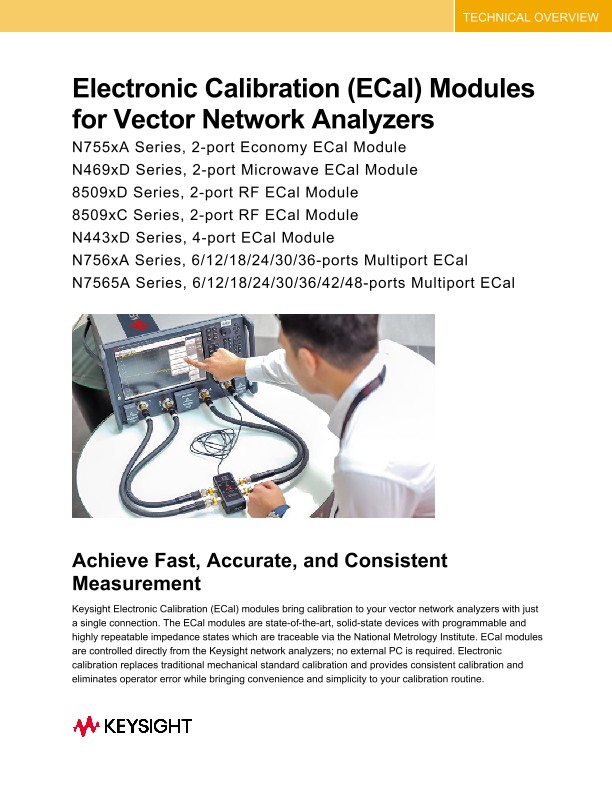 Electronic Calibration (ECal) Modules for Vector Network Analyzers PDF ...