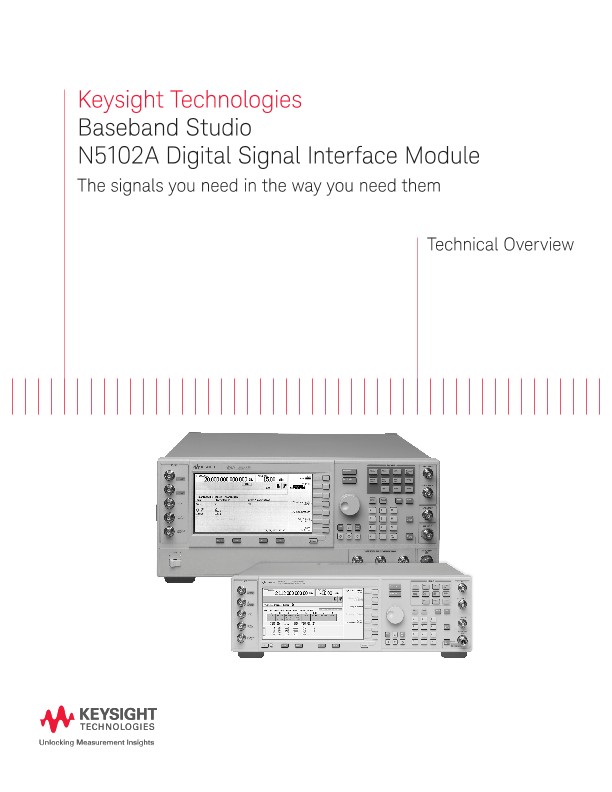 Baseband Studio N5102A Digital Signal Interface Module PDF Asset Page ...
