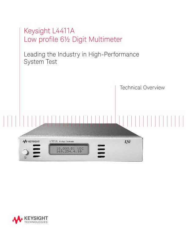 L4411A Low profile 6 1/2 Digit Multimeter PDF Asset Page | Keysight