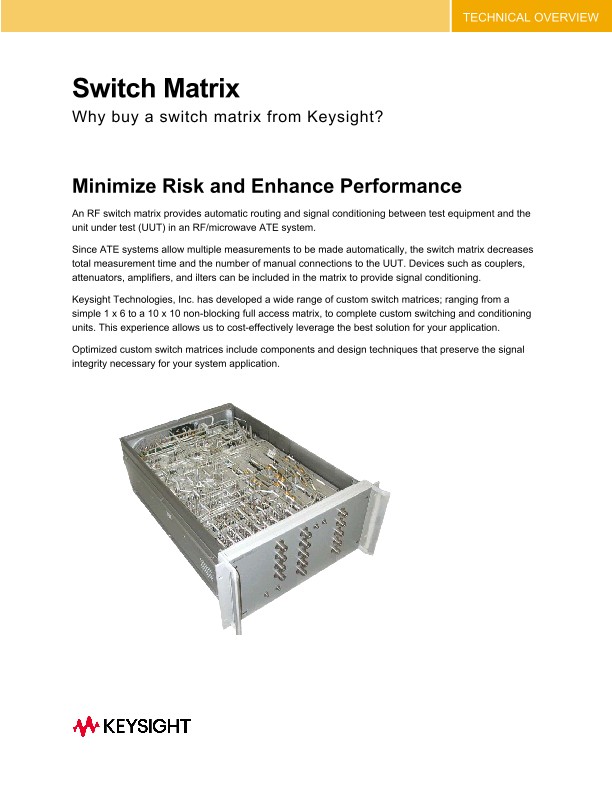 Switch Matrix PDF Asset Page | Keysight