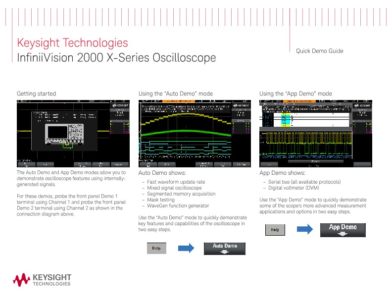 InfiniiVision 2000 X-Series Oscilloscope PDF Asset Page | Keysight
