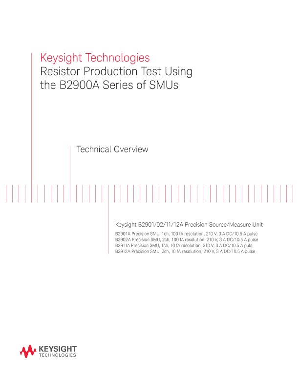 Resistor Production Test Using the B2900A Series of SMUs PDF Asset Page ...
