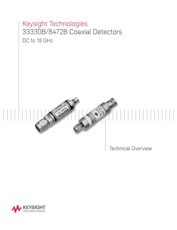 33330B/8472B Coaxial Detectors PDF Asset Page | Keysight