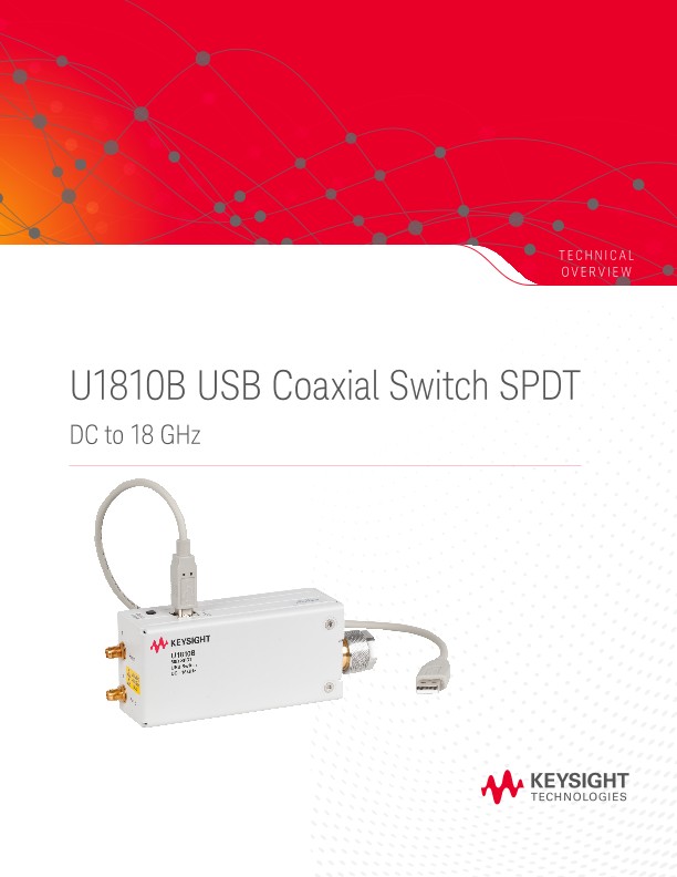 U1810B USB Coaxial Switch SPDT PDF Asset Page | Keysight