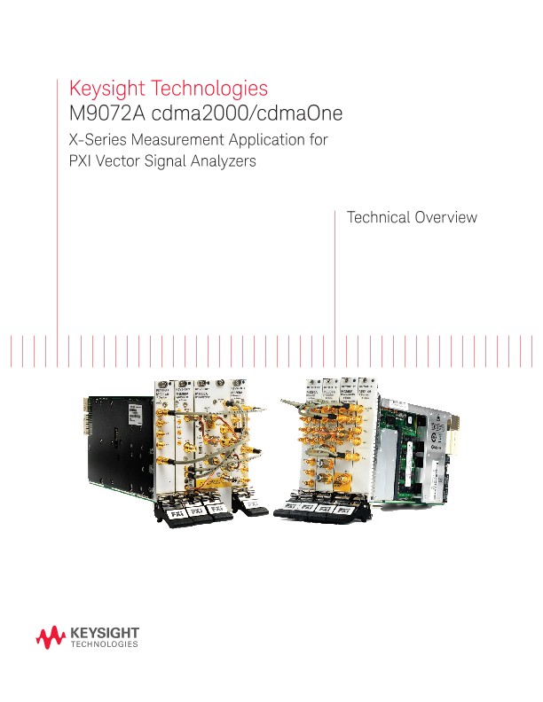 M(072A cdma2000/cdmaOne, X-Series Measurement Application for PXI ...