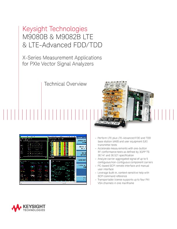 M9080B & M9082B LTE & LTE-Advanced FDD/TDD PDF Asset Page | Keysight