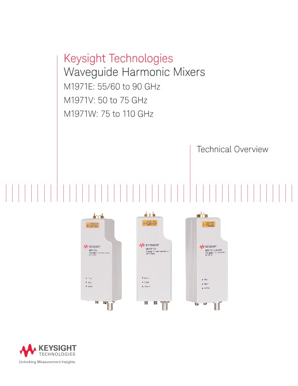 Waveguide Harmonic Mixers M1971E/V/W PDF Asset Page | Keysight