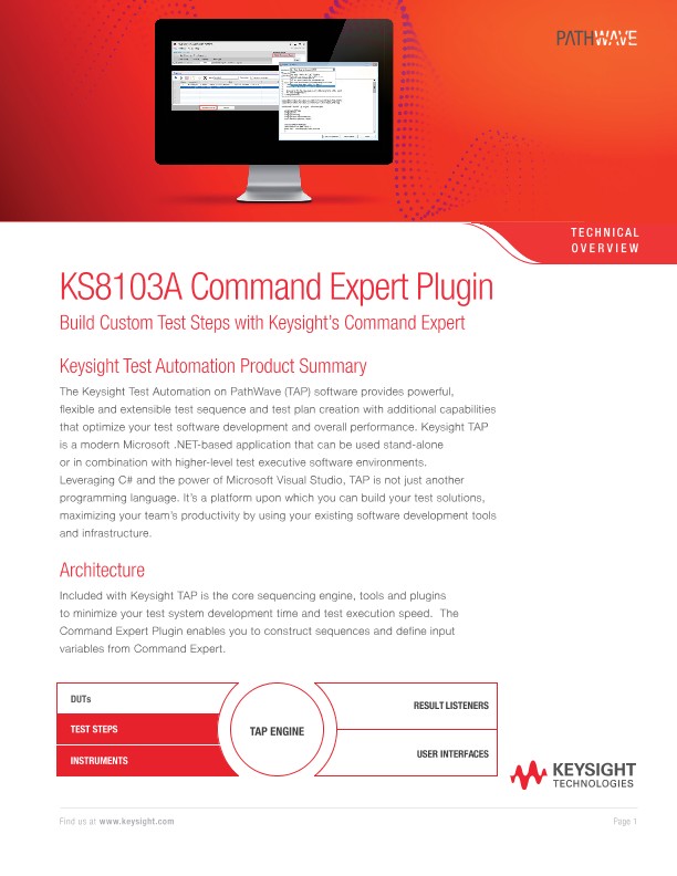 KS8103A Command Expert Plugin PDF Asset Page | Keysight