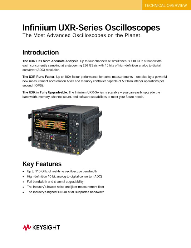 Infiniium UXR-Series Oscilloscopes PDF Asset Page | Keysight