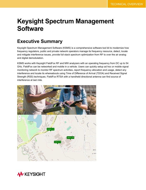 Keysight Spectrum Management Software PDF Asset Page | Keysight