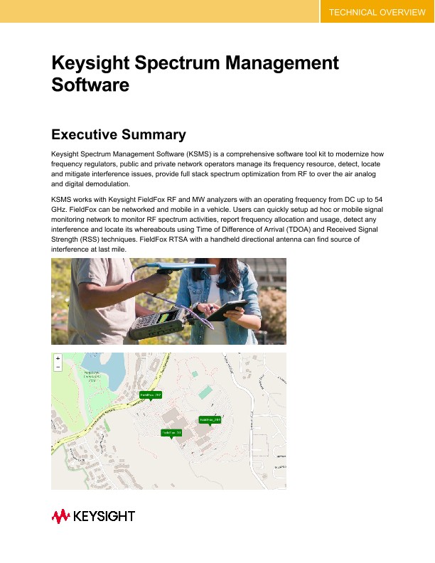 Keysight Spectrum Management Software PDF Asset Page | Keysight