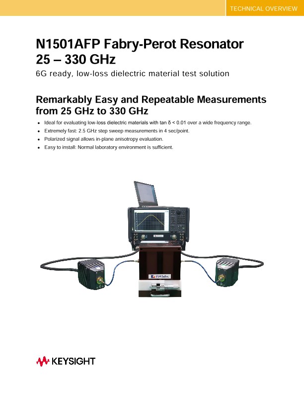 N1501AFP Fabry-Perot Resonator PDF Asset Page | Keysight