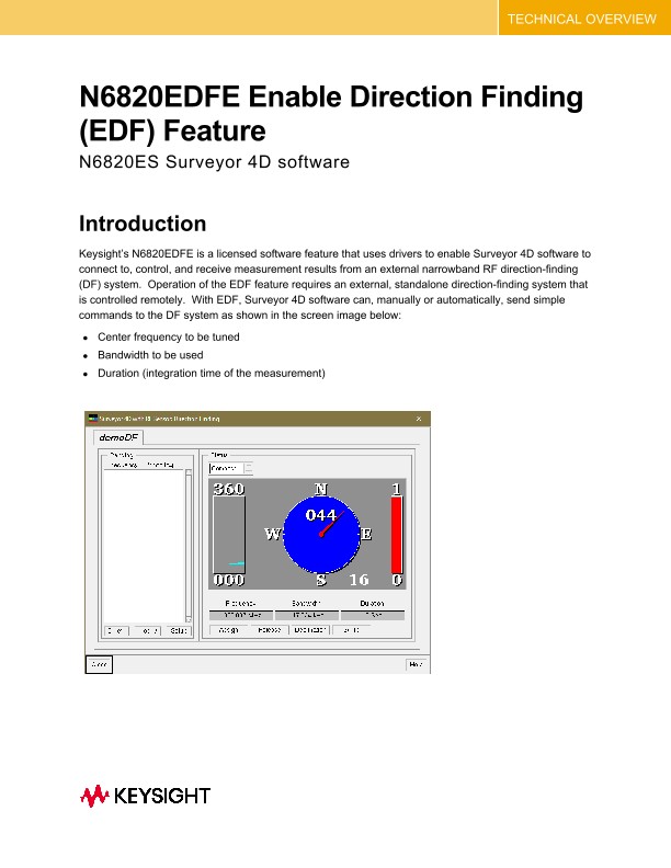 N6820EDFE Enable Direction Finding (EDF) Feature PDF Asset Page | Keysight