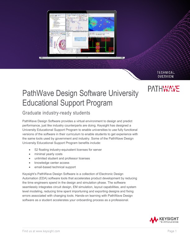 PathWave Design Software University Educational Support Program PDF ...