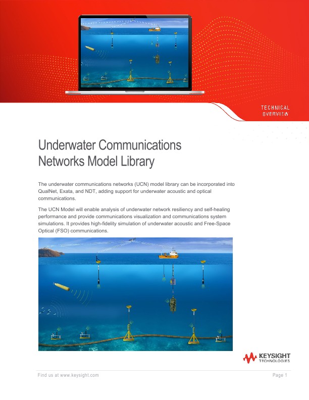 Underwater Communications Networks Model Library PDF Asset Page | Keysight